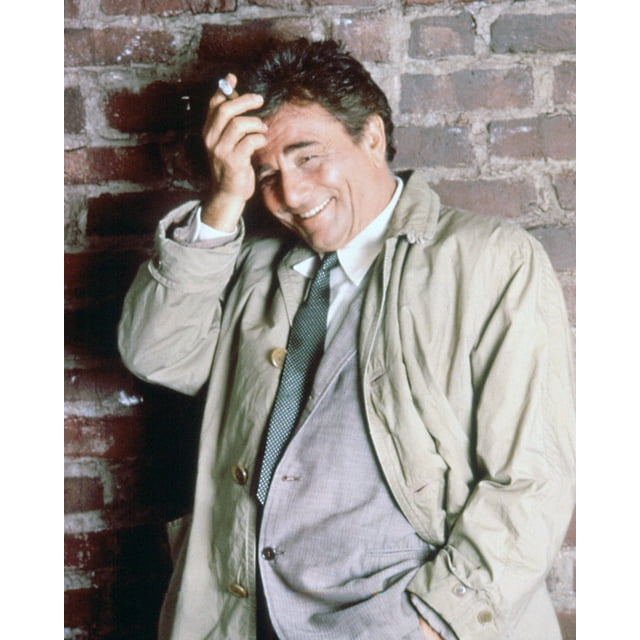 Peter Falk Iconic Smiling With Cigar as Columbo 24x36 HD Aluminum Wall ...