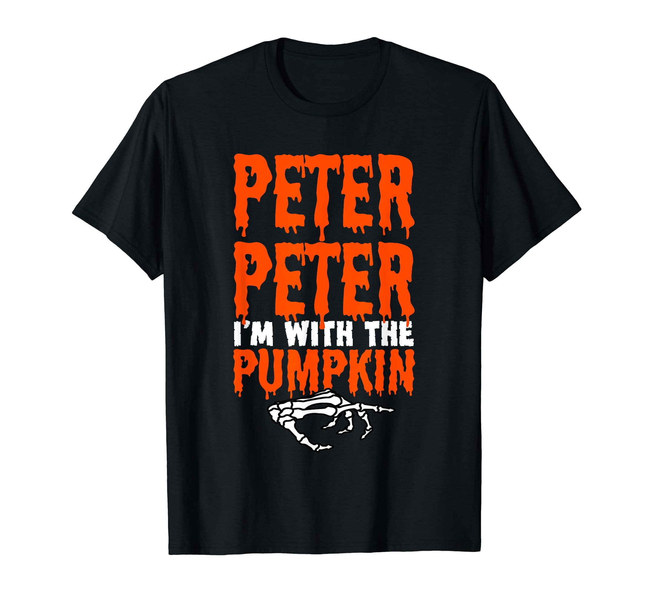 Peter I'm with the Pumpkin Halloween Costume Couple T-Shirt - Walmart.com