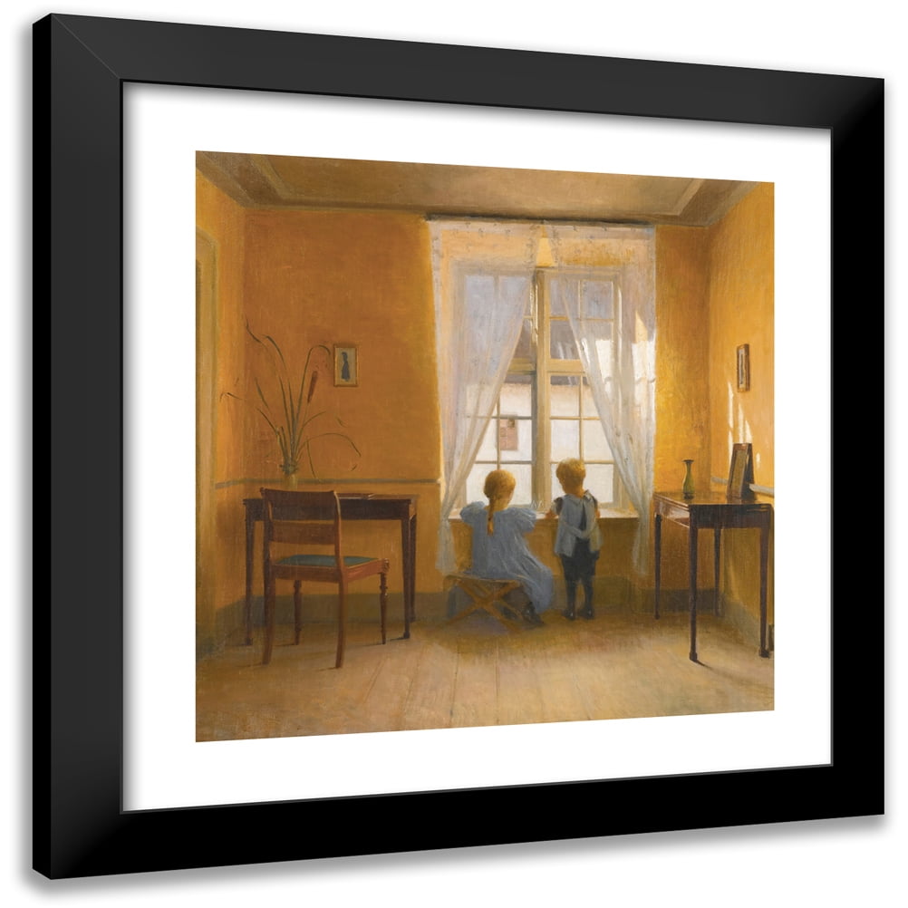Peter Ilsted 15x15 Black Modern Framed Museum Art Print Titled - At the ...