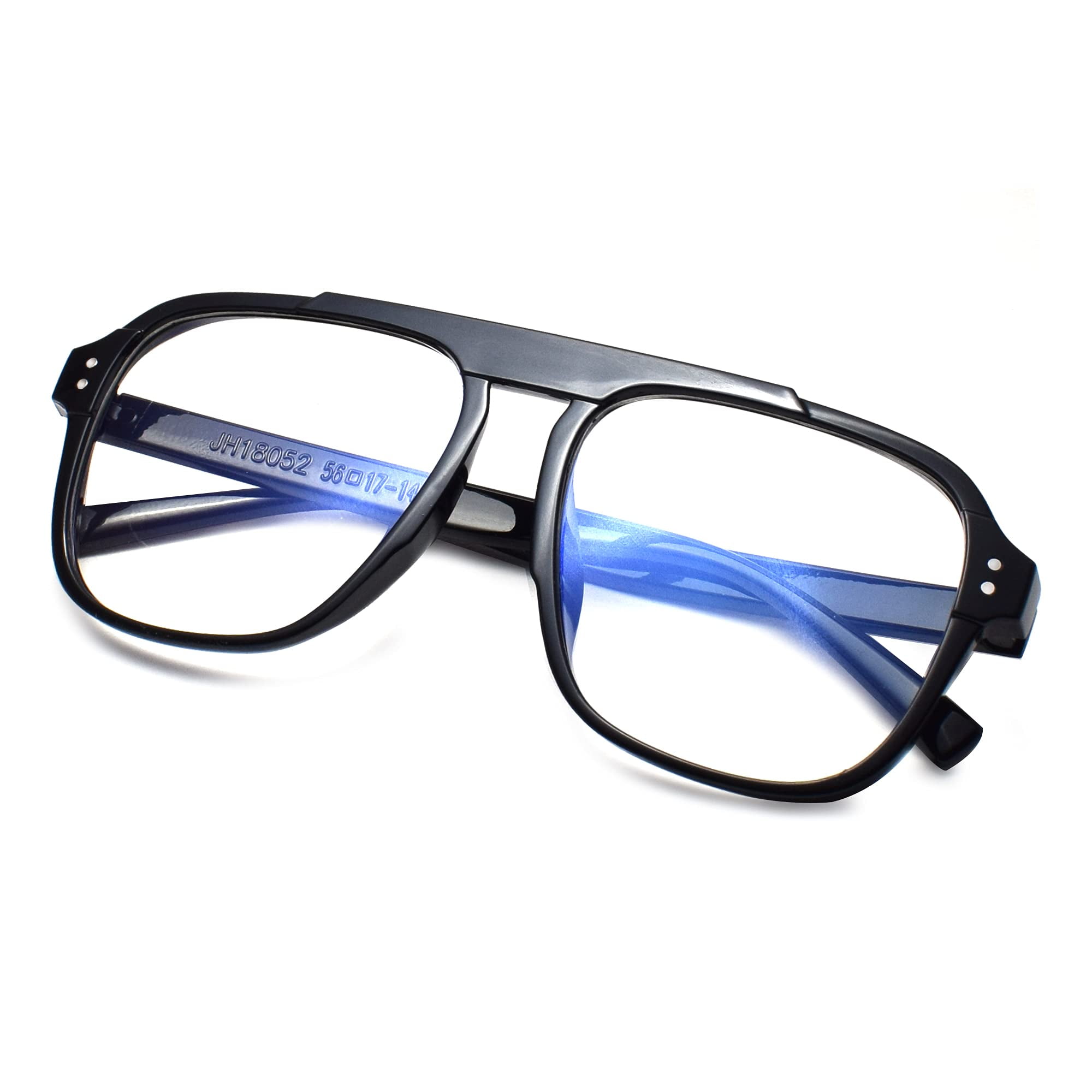 Peter Jones Square Computer Glasses For Men Women With Zero Power Blue ...
