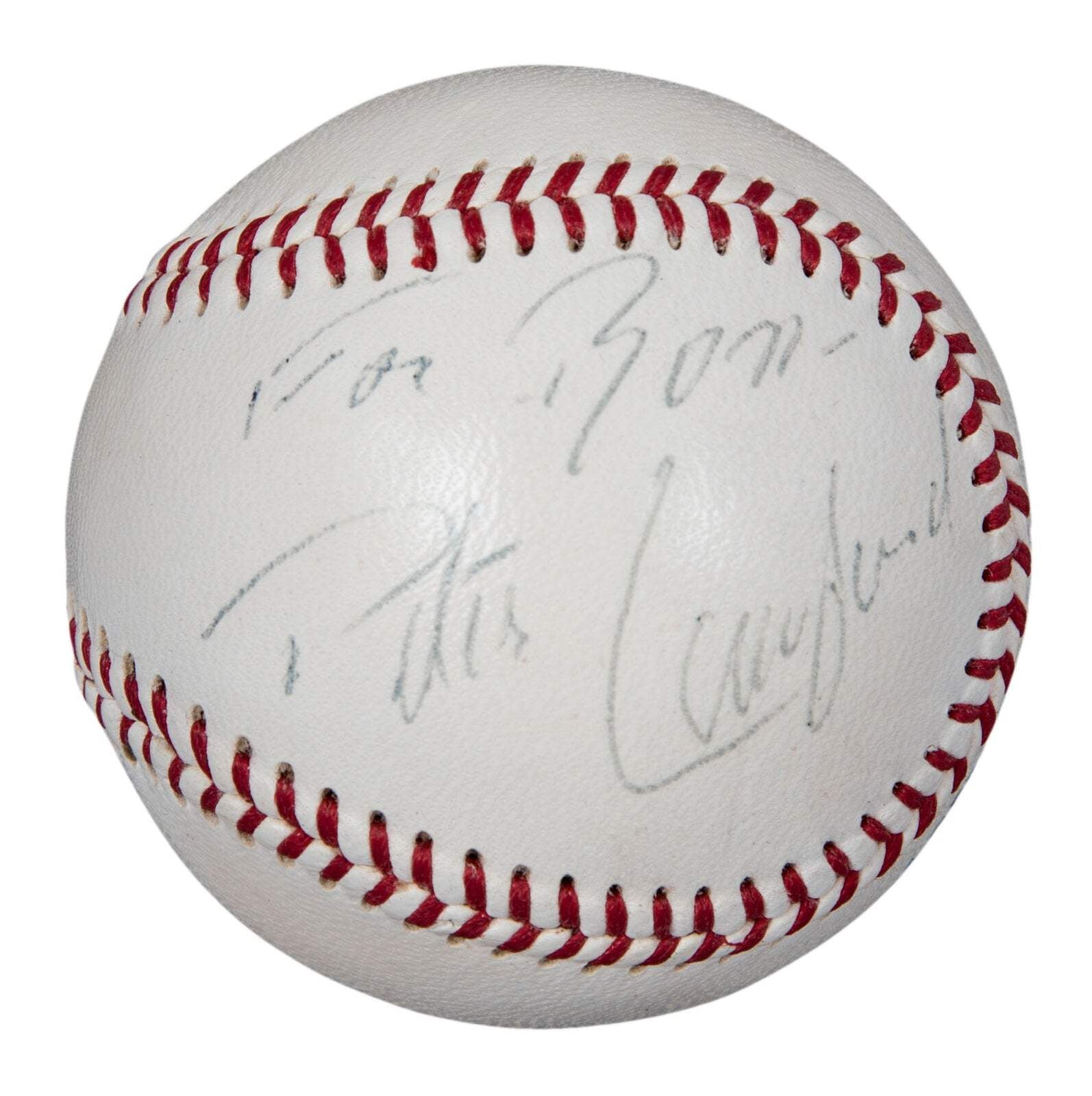 Peter Lawford Signed Baseball Frank Sinatra Rat Pack John F. Kennedy ...