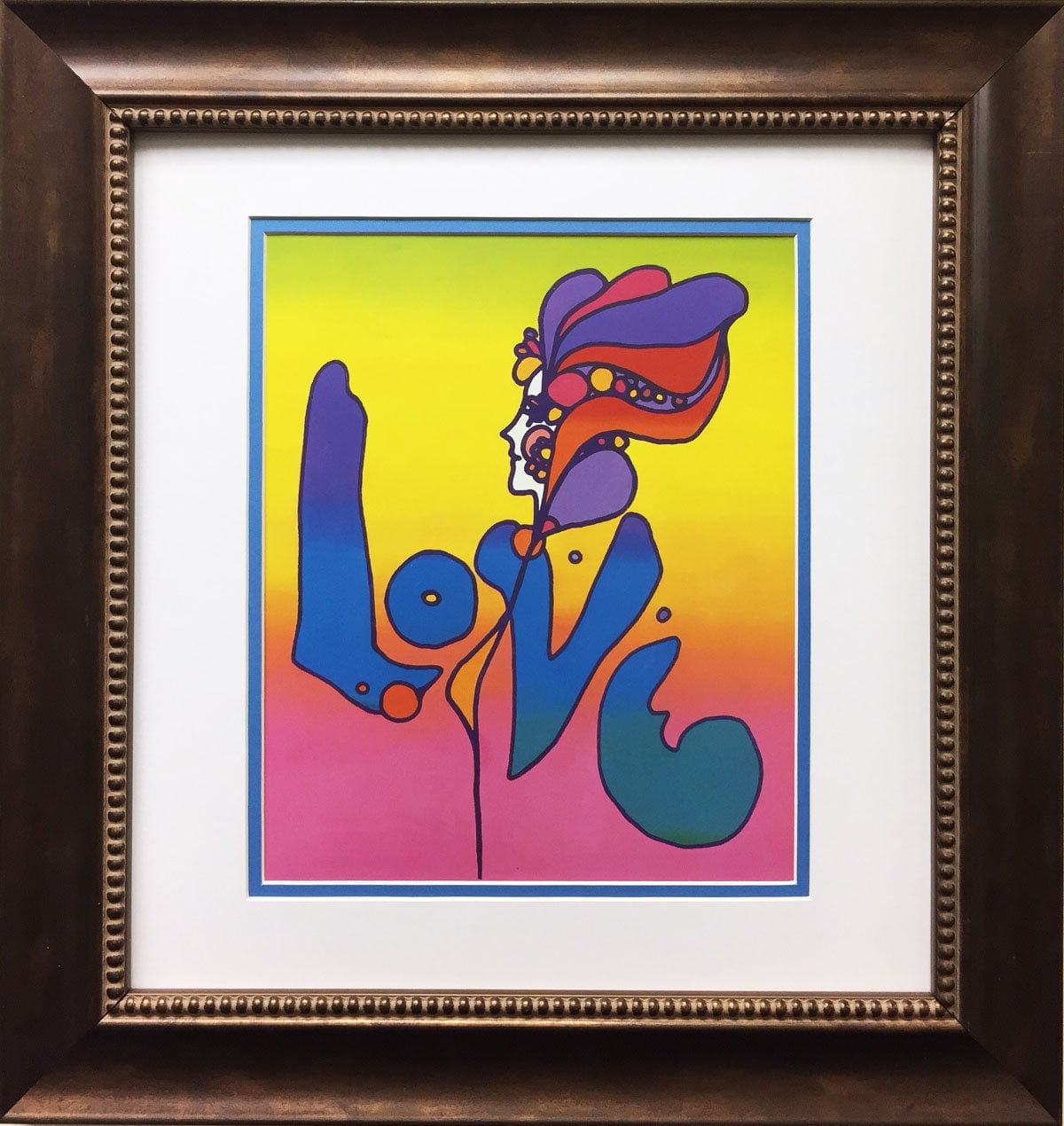 Peter Max "Love" Newly Custom Framed Print Art POP psychedelic Neo ...