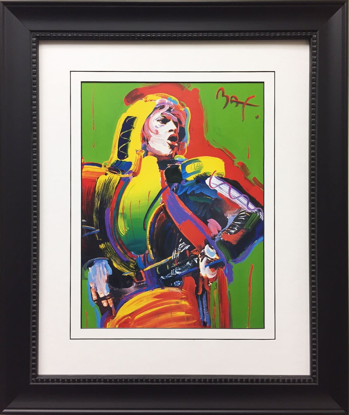 Peter Max "Mick Jagger 1995" New CUSTOM FRAMED Print Art POP The ...