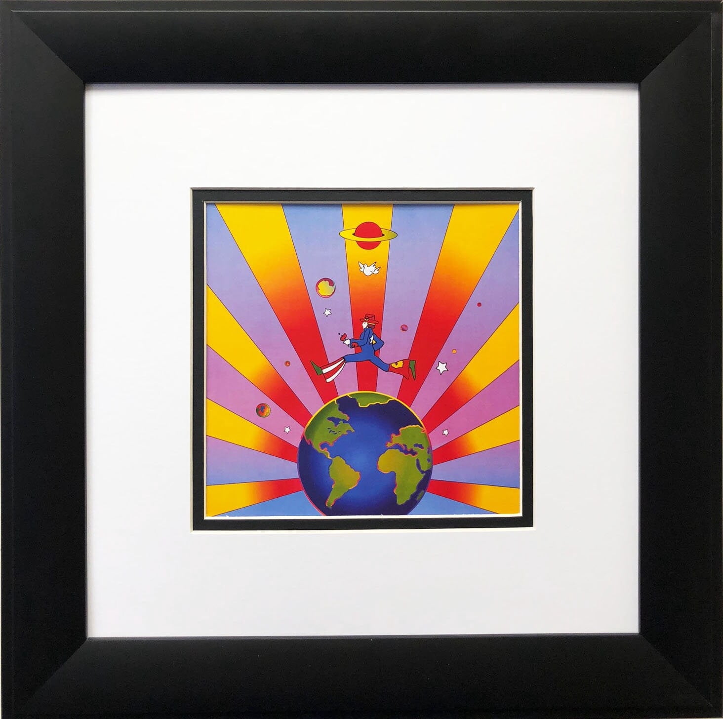 Peter Max "US EPA Poster '96" Newly Custom Framed Pop Art Generic ...