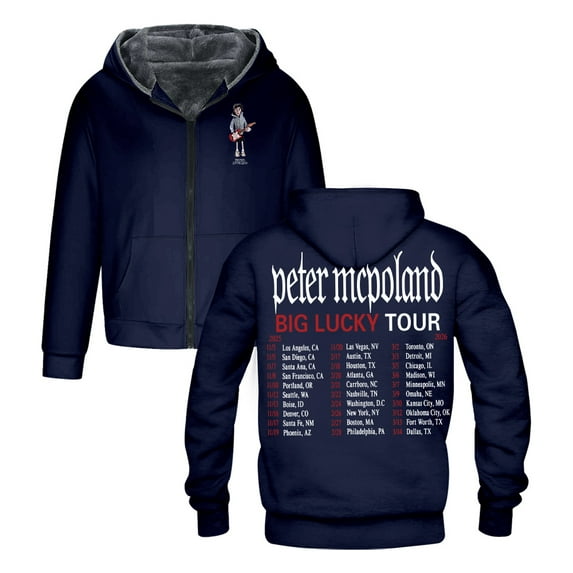 Peter McPoland Big Lucky Tour 2026 Zip Up Hoodie Long Sleeve Jacket ...