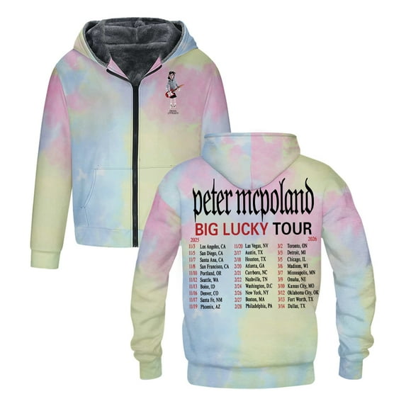 Peter McPoland Big Lucky Tour 2026 Zip Up Hoodie Long Sleeve Jacket ...