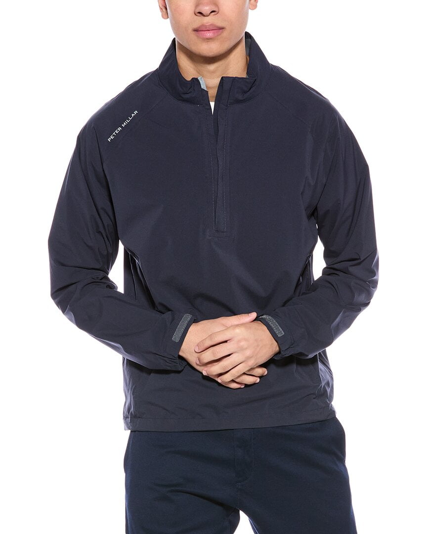 Peter Millar mens Half-Zip Rain Shell, XXL, Blue - Walmart.com