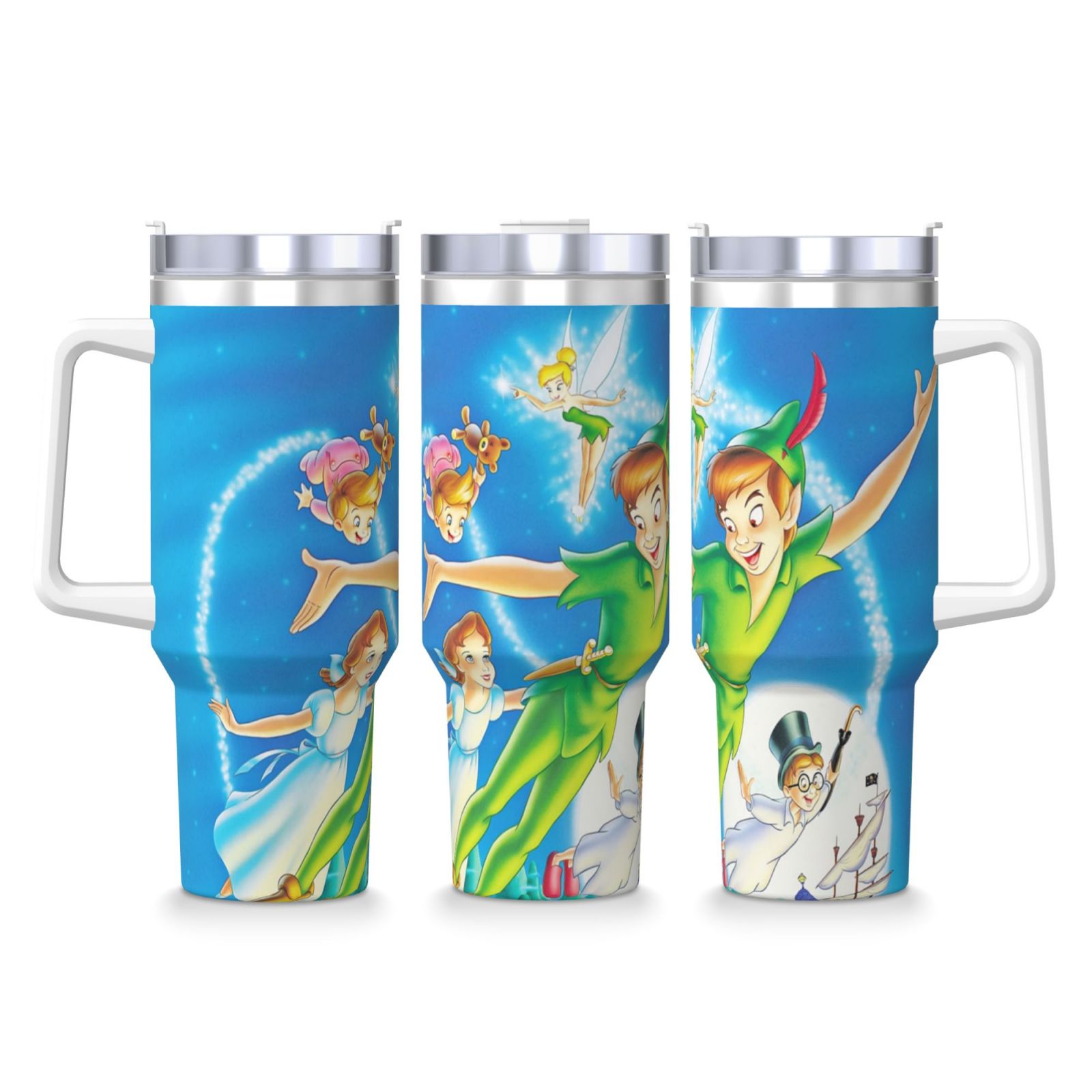 Peter Pan 40 OZ Ice Bully Cup with Handle Straw Lid, Double Wall ...