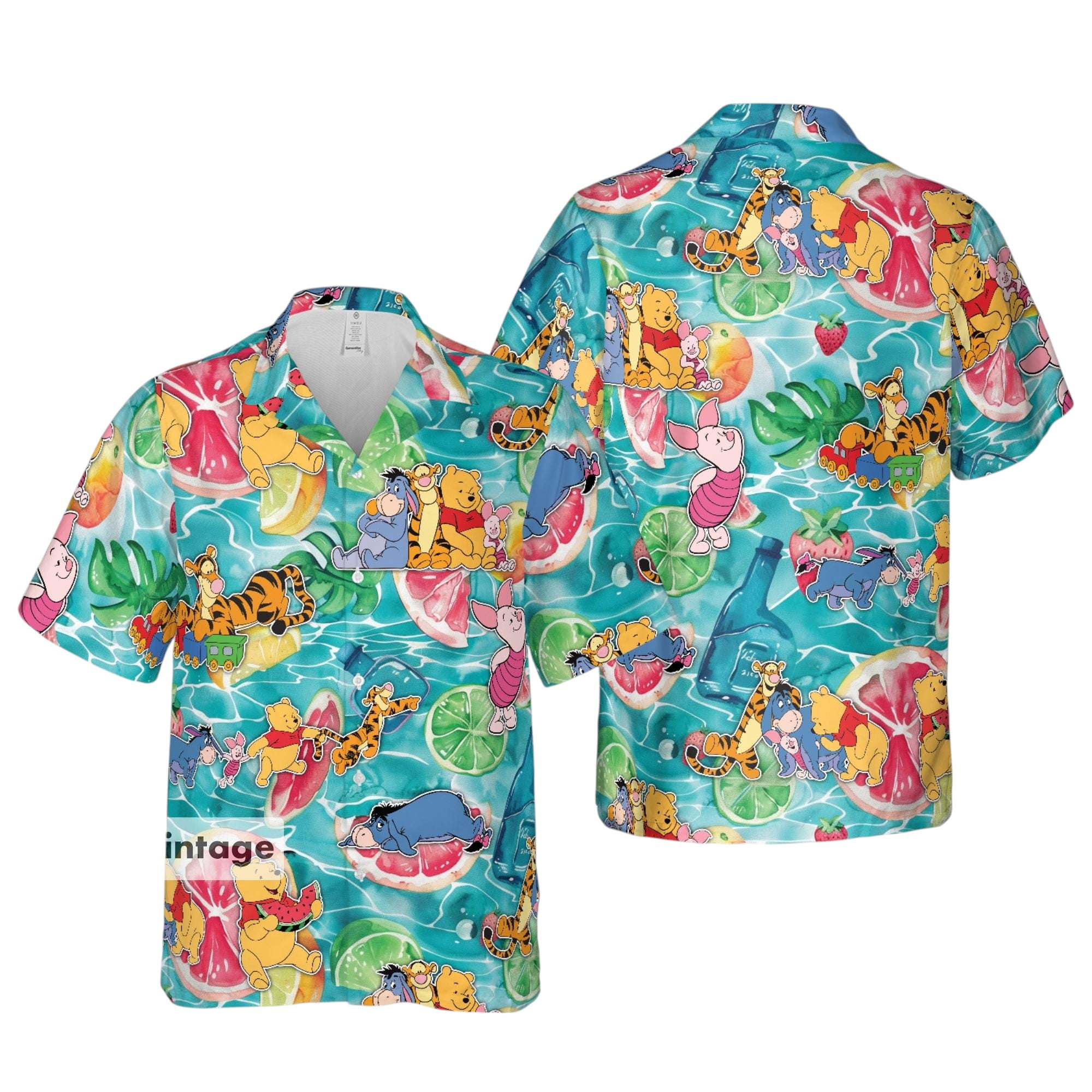 Peter Pan Aloha Hawaiian Shirt Tinkerbell Captain Hook Trip - Walmart.com