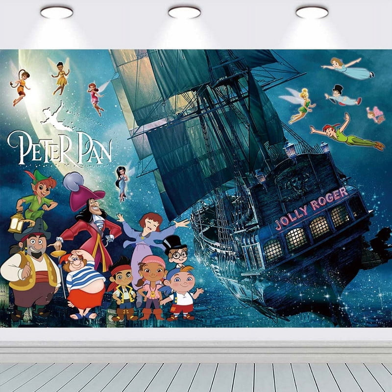 Peter Pan Background Backdrop Taspestry Birthday Post Banner Party ...