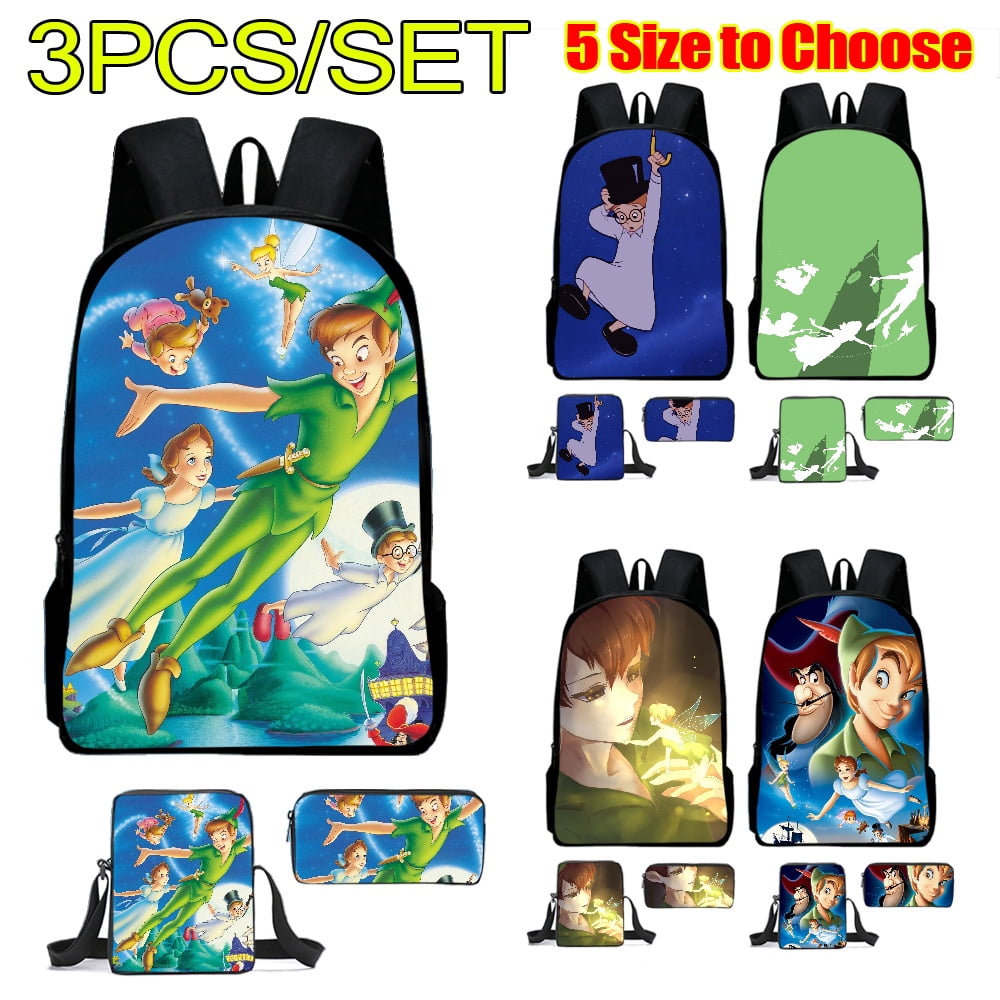 Peter Pan Backpack Super Cute Funny Animation Paint Elementary School ...