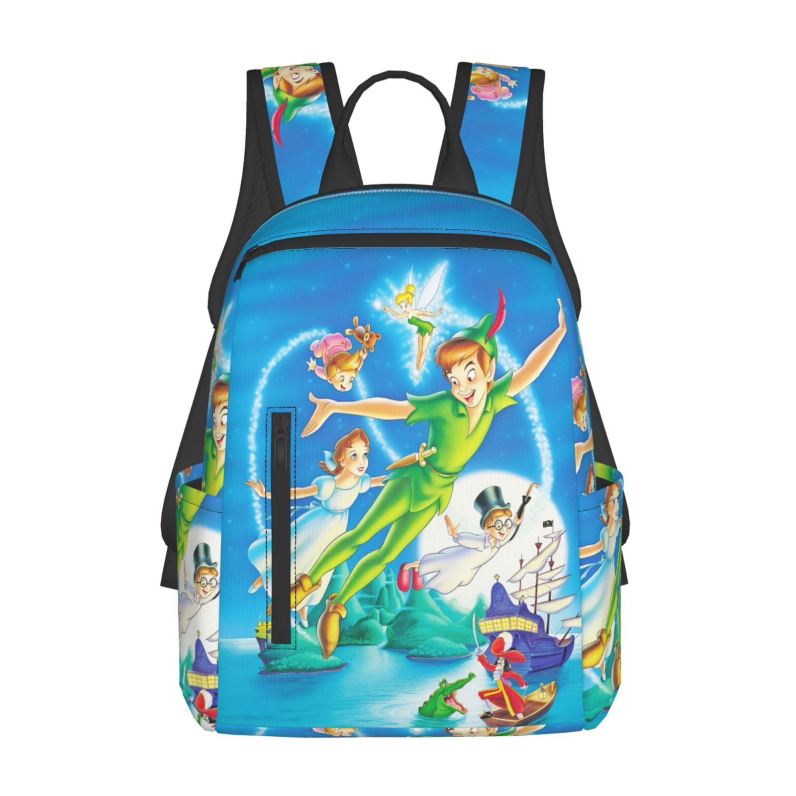 Peter Pan Backpacks Cute Cartoon Lightweight Unisex Bookbag Daypack ...