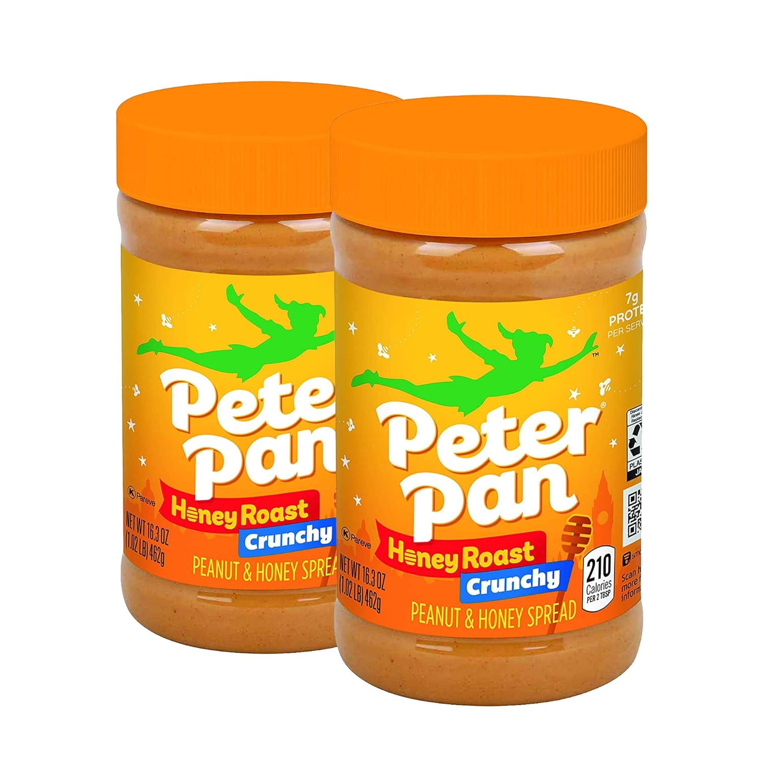 Peter Pan Spread, Crunchy Roast, 16.3 oz Pack of 2 - Walmart.com