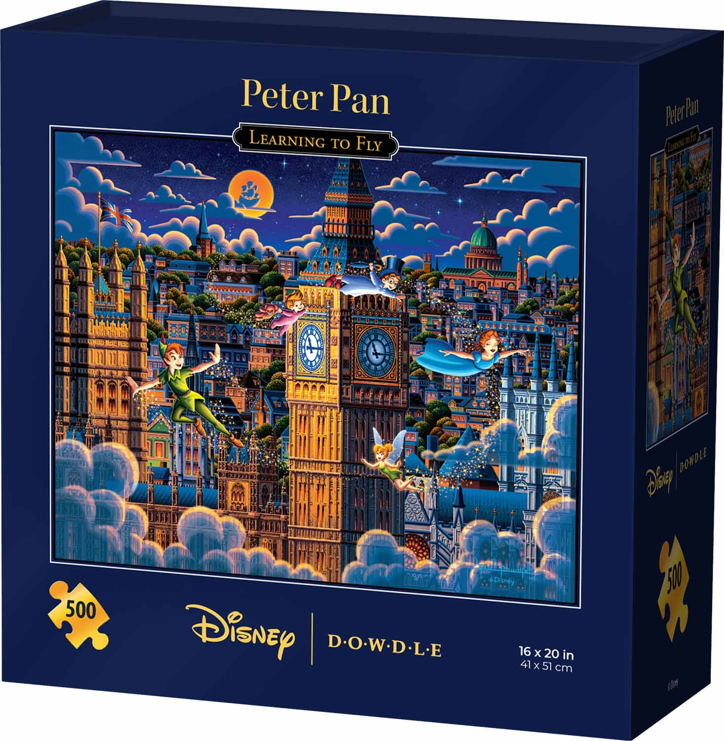 Peter Pan Learning to Fly 500 Piece Puzzle | Disney Dowdle Puzzle ...