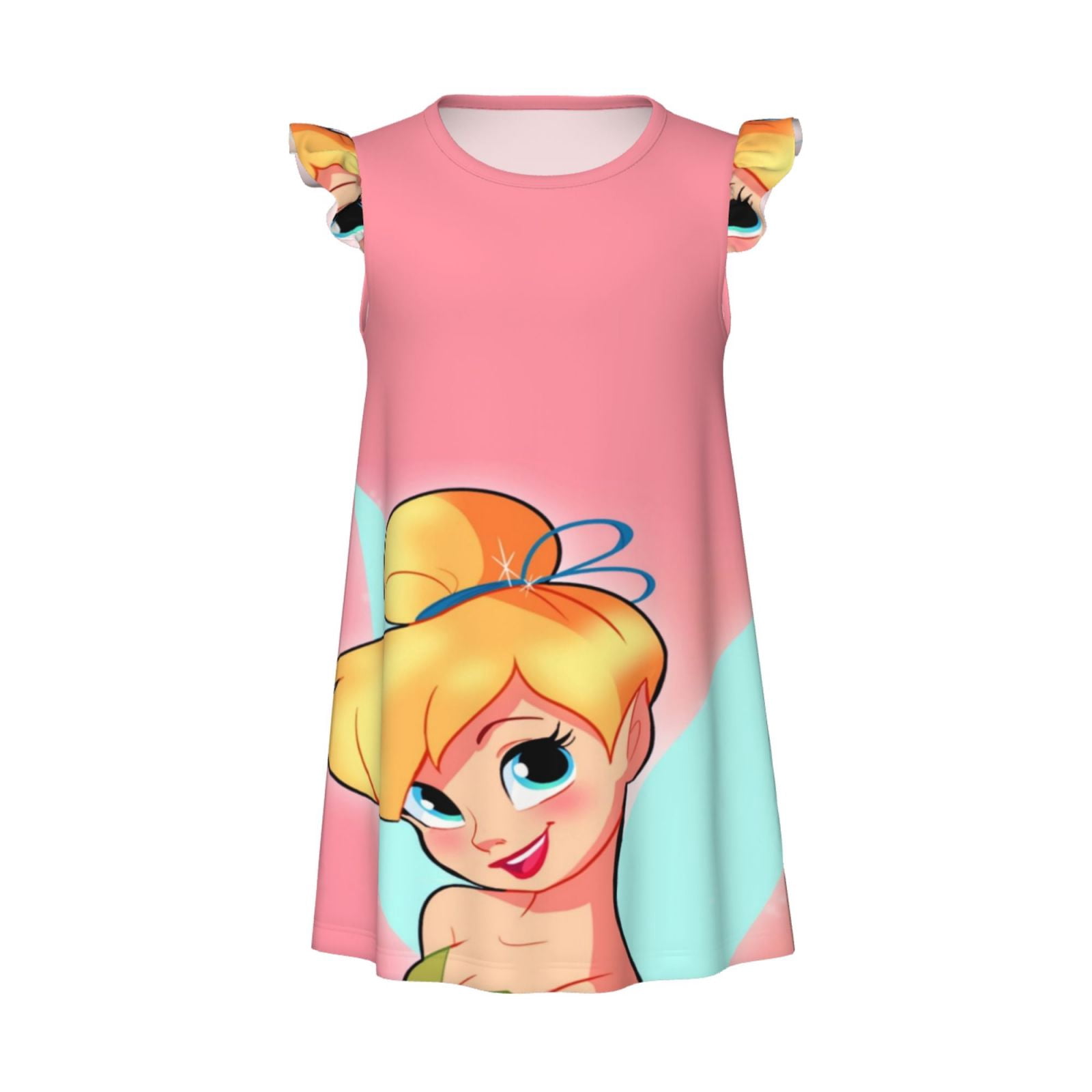 Peter Pan Little Girls Nightgowns Print Flutter Sleeve Casual Pajamas ...