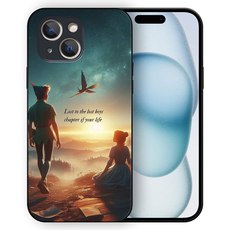 Peter Pan Phone Case, for iPhone 15 Plus Phone case, showcasing a print ...