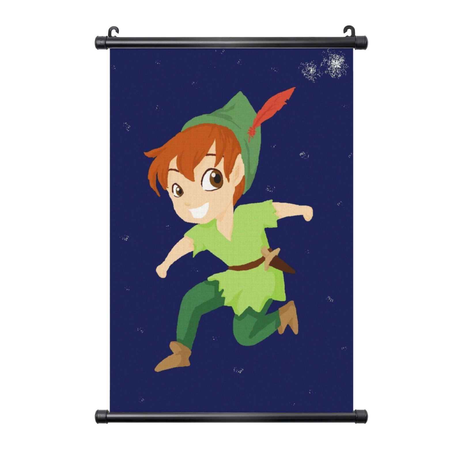 Peter Pan Poster Plastic Shaft Wall Hanging Banner Artwork Canvas Wall ...