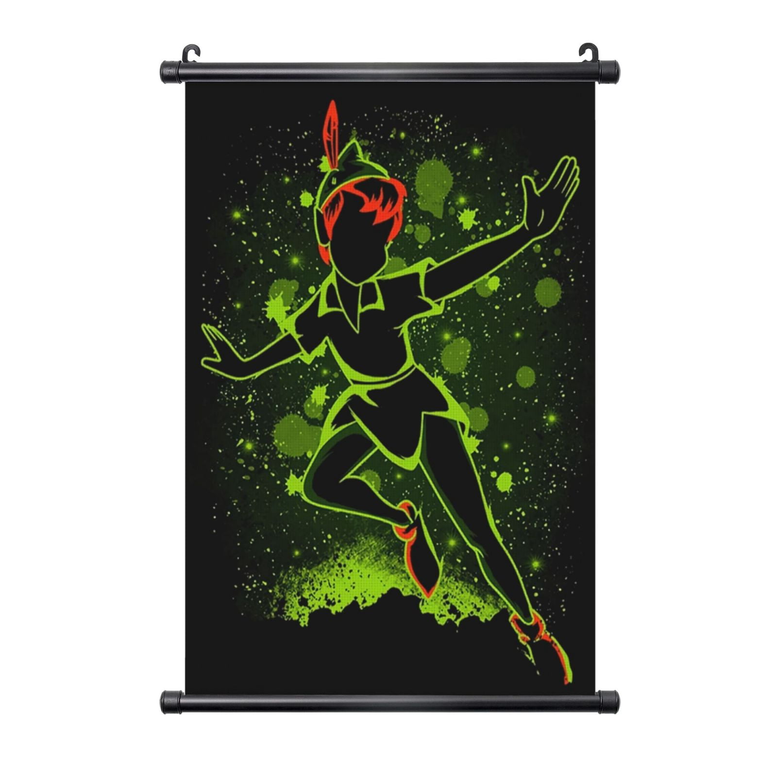 Peter Pan Poster Plastic Shaft Wall Hanging Banner Artwork Canvas Wall ...