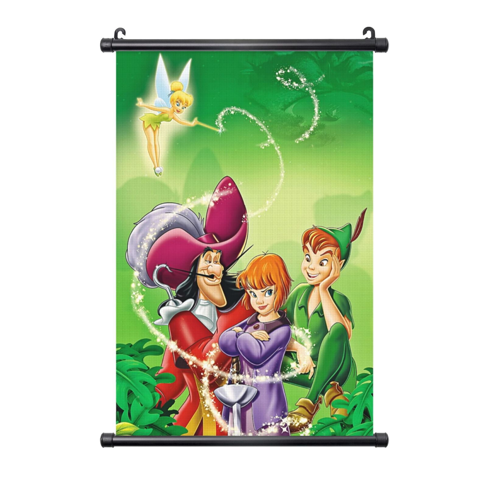 Peter Pan Poster Plastic Shaft Wall Hanging Banner Artwork Canvas Wall ...