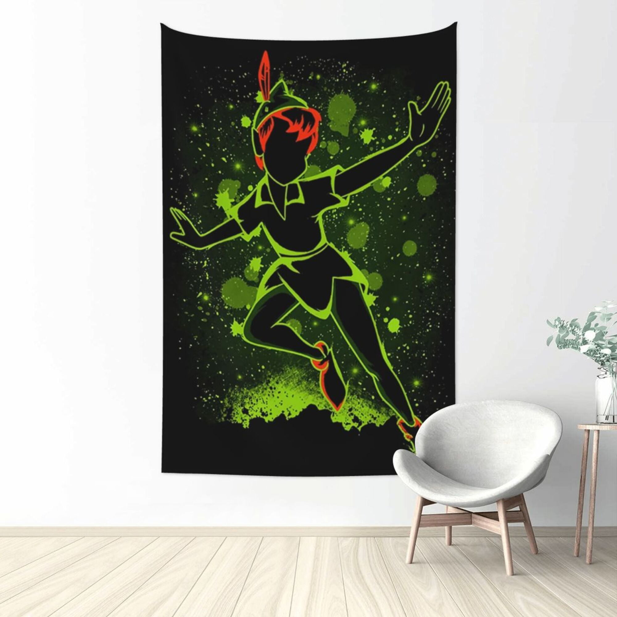 Peter Pan Tapestry for Bedroom, Art Pattern Print Wall Hanging ...