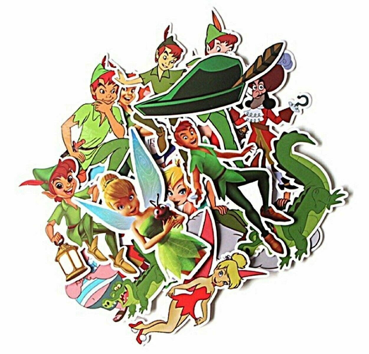 Peter Pan Themed Set of 19 Stickers Decal Set - Walmart.com