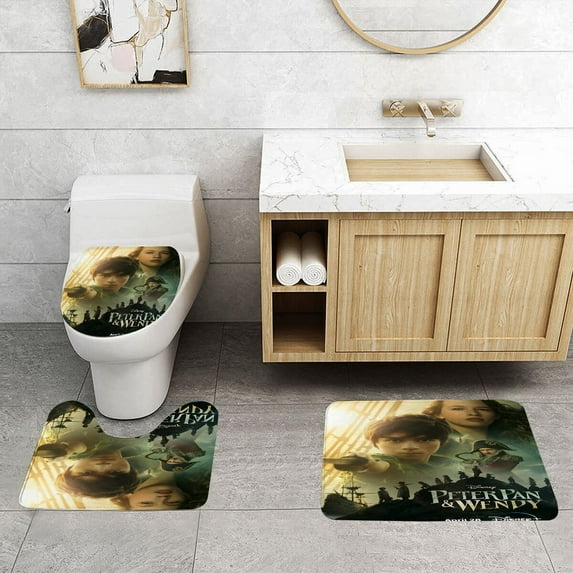 Peter Pan & Wendy floor mat and toilet set is durable,and adds a ...