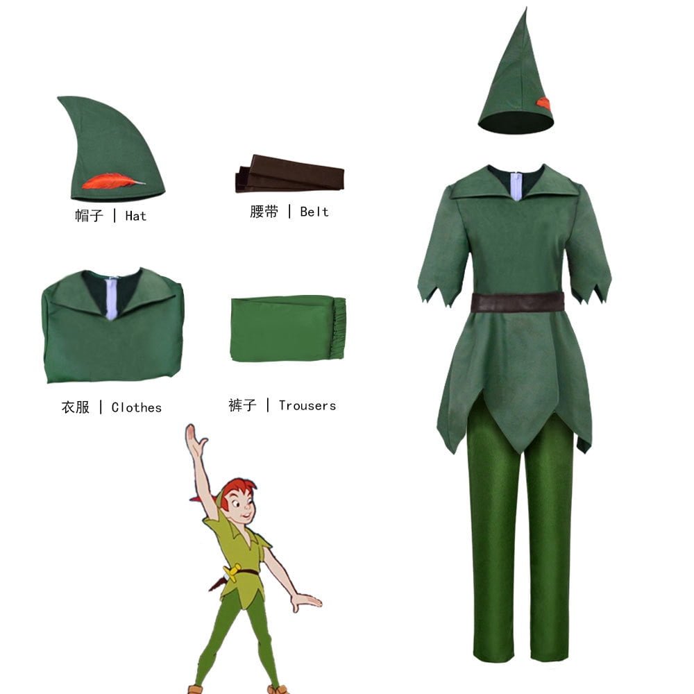 Peter Pan cos suit Green Fairy elf suit cosplay cosplay suit full ...