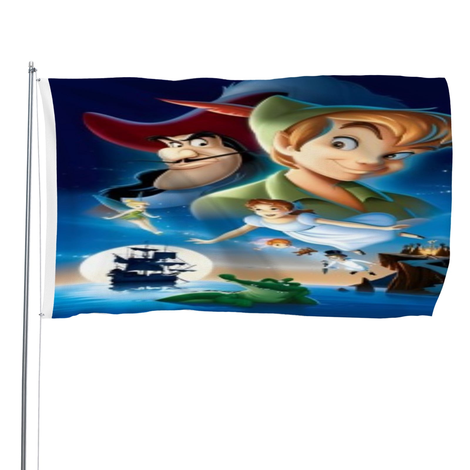 Peter Pan flag perfect for outdoor decoration, can be hung indoors ...