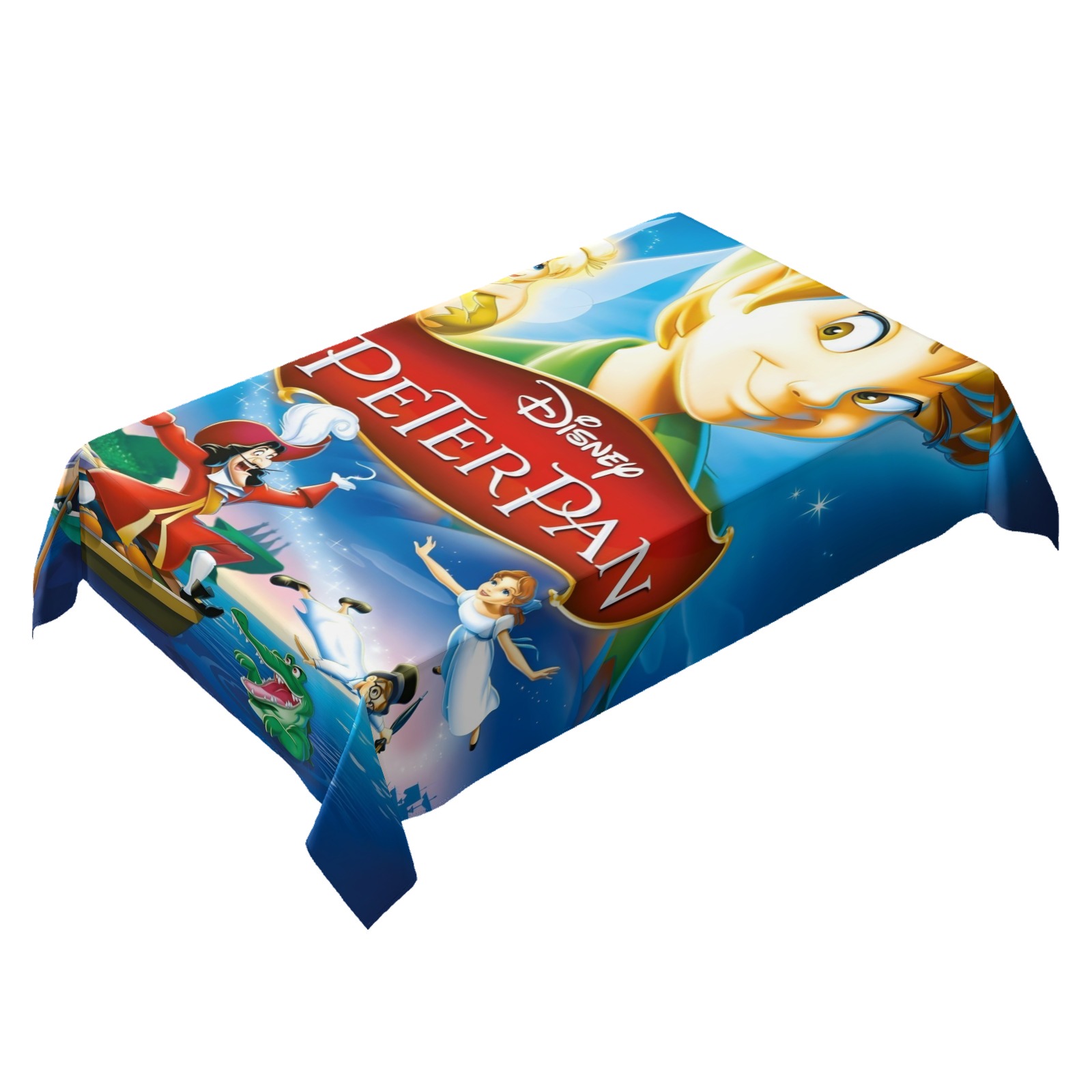 Peter Pan square tablecloth has an iconic print, fits most tables, and ...