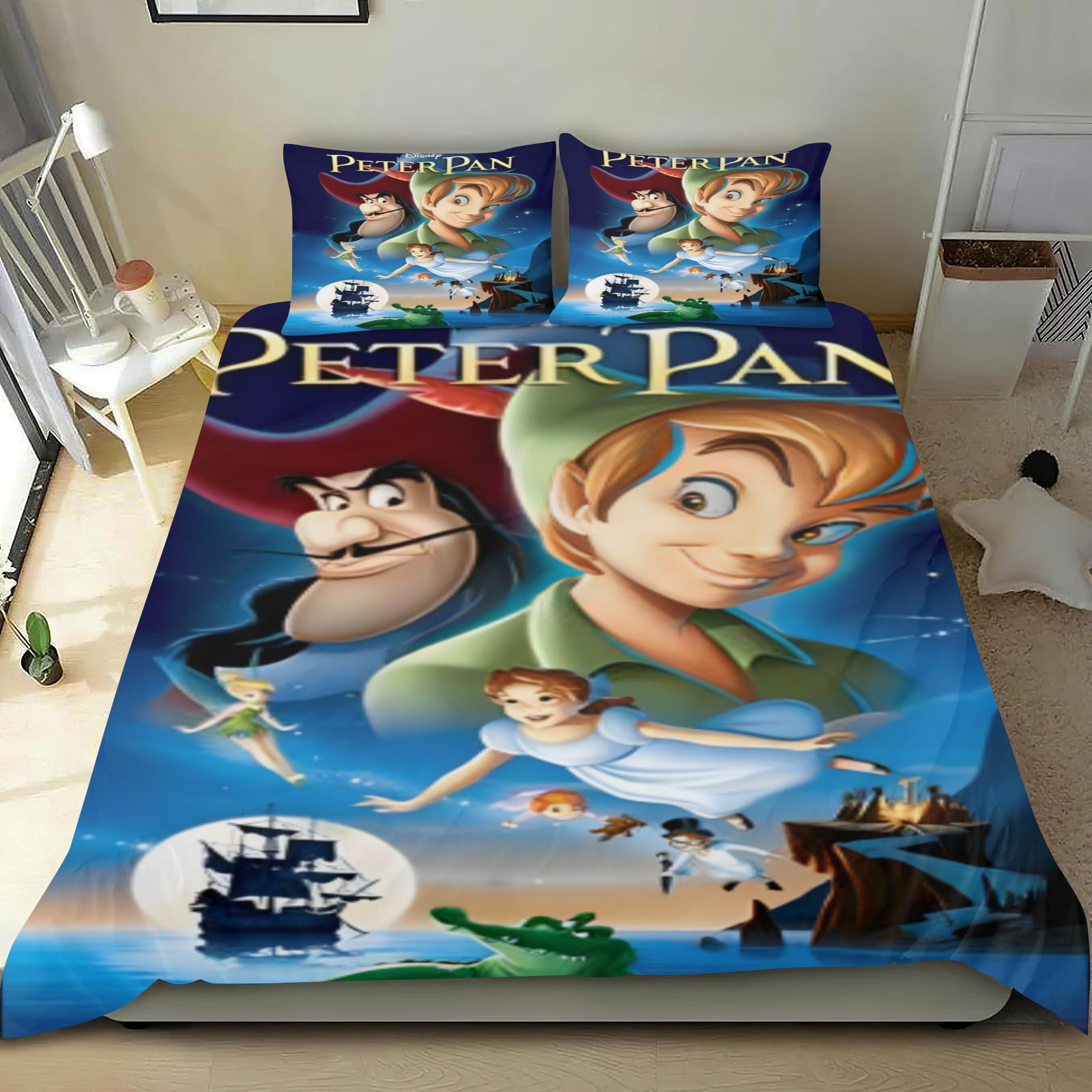 Peter Pan thin bedding set has One duvet cover and two pillowcases, and ...