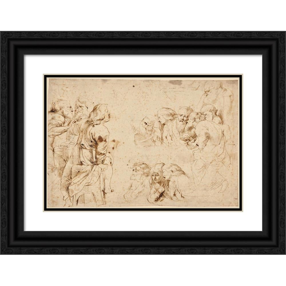Peter Paul Rubens 14x11 Black Ornate Wood Framed Double Matted Museum Art Print Titled: Three ...