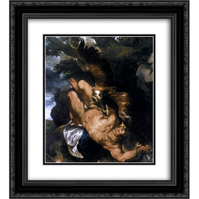 Peter Paul Rubens 2x Matted 20x22 Black Ornate Framed Art Print 'Prometheus Bound' - Walmart.com