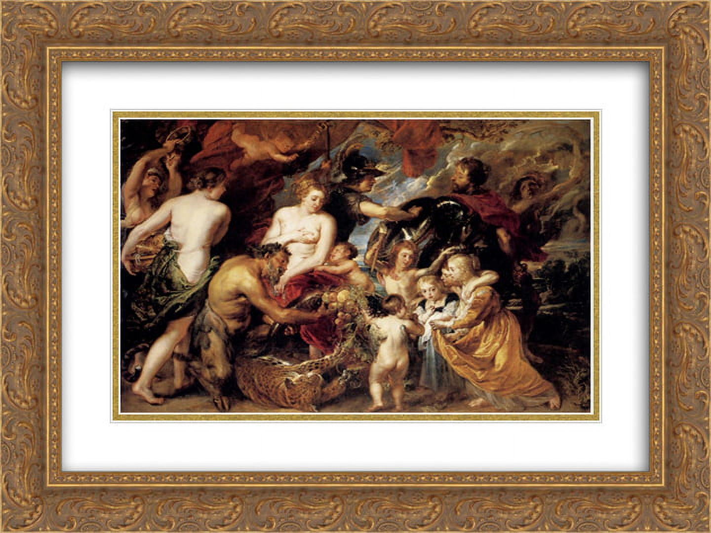 Peter Paul Rubens 2x Matted 24x20 Gold Ornate Framed Art Print 'Allegory on the Blessings of ...