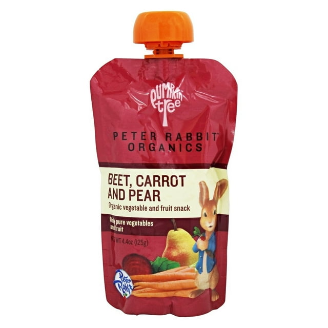 Pumpkin Tree Peter Rabbit Organics Pear Carrot and Beet, 4.4 oz ...