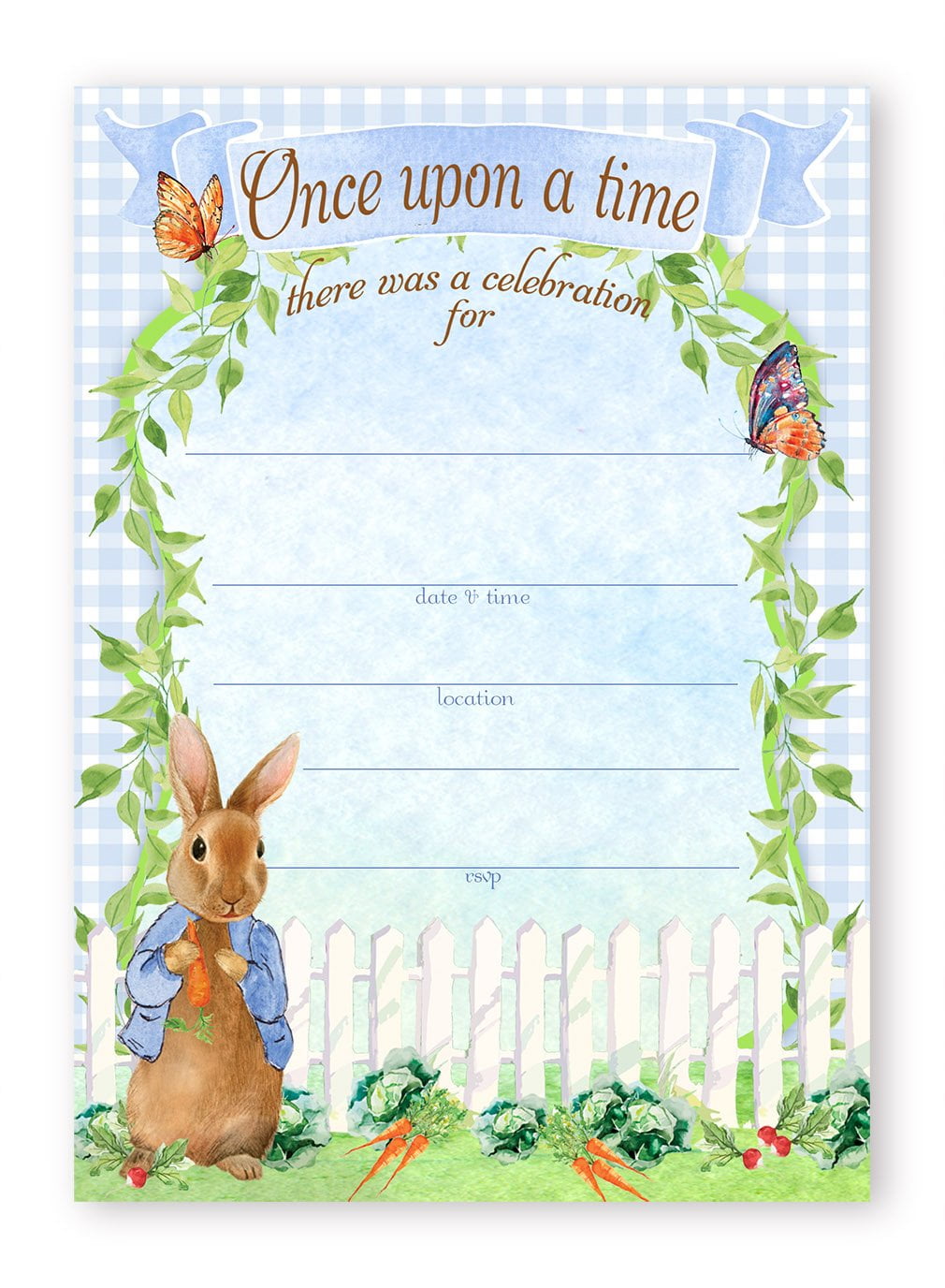 Peter Rabbit Party LARGE Invitations - 10 Invitations 10 Envelopes ...