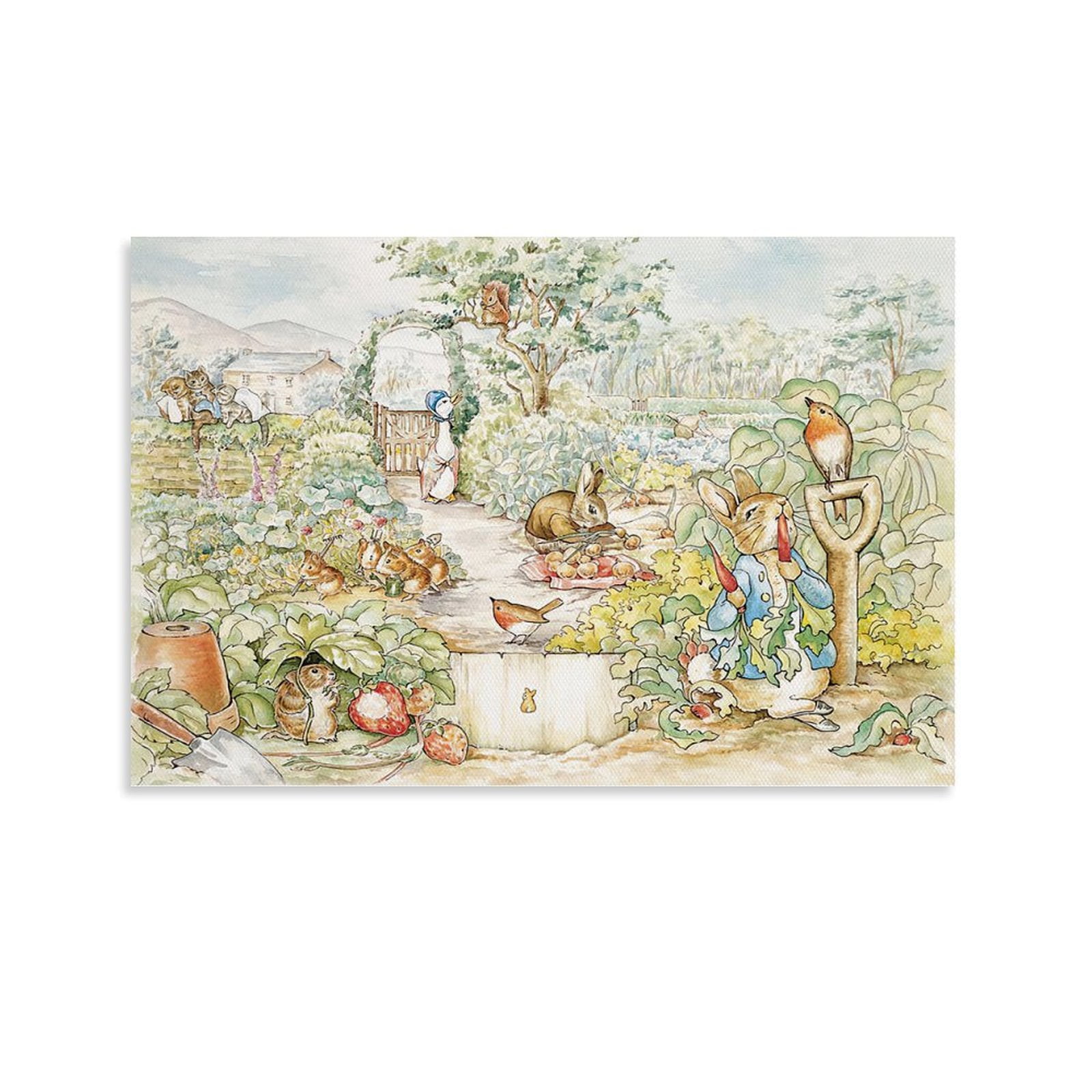 Peter Rabbit Poster Wall Art Canvas Aesthetic Music And Movies ...