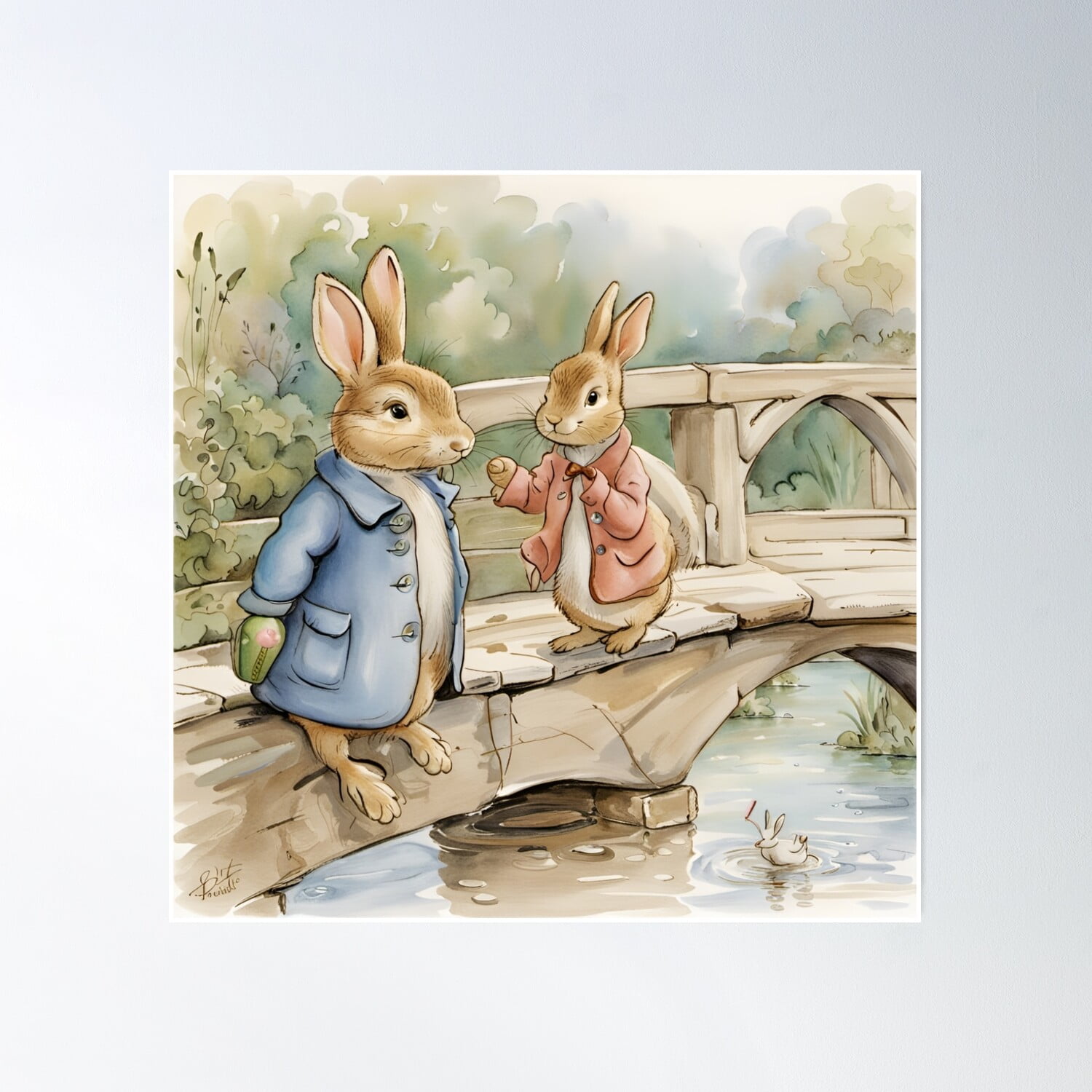 Peter Rabbit Poster Wall Art, Modern Wall Decor, 30x30 UNFRAMED ...
