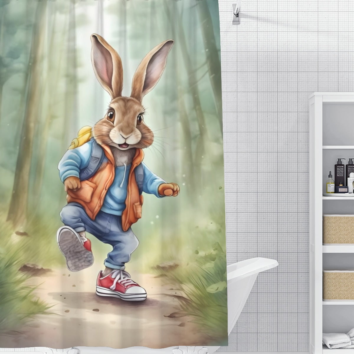 Peter Rabbit Shower Curtain 35*70.8 Inches Waterproof And Durable Vivid ...