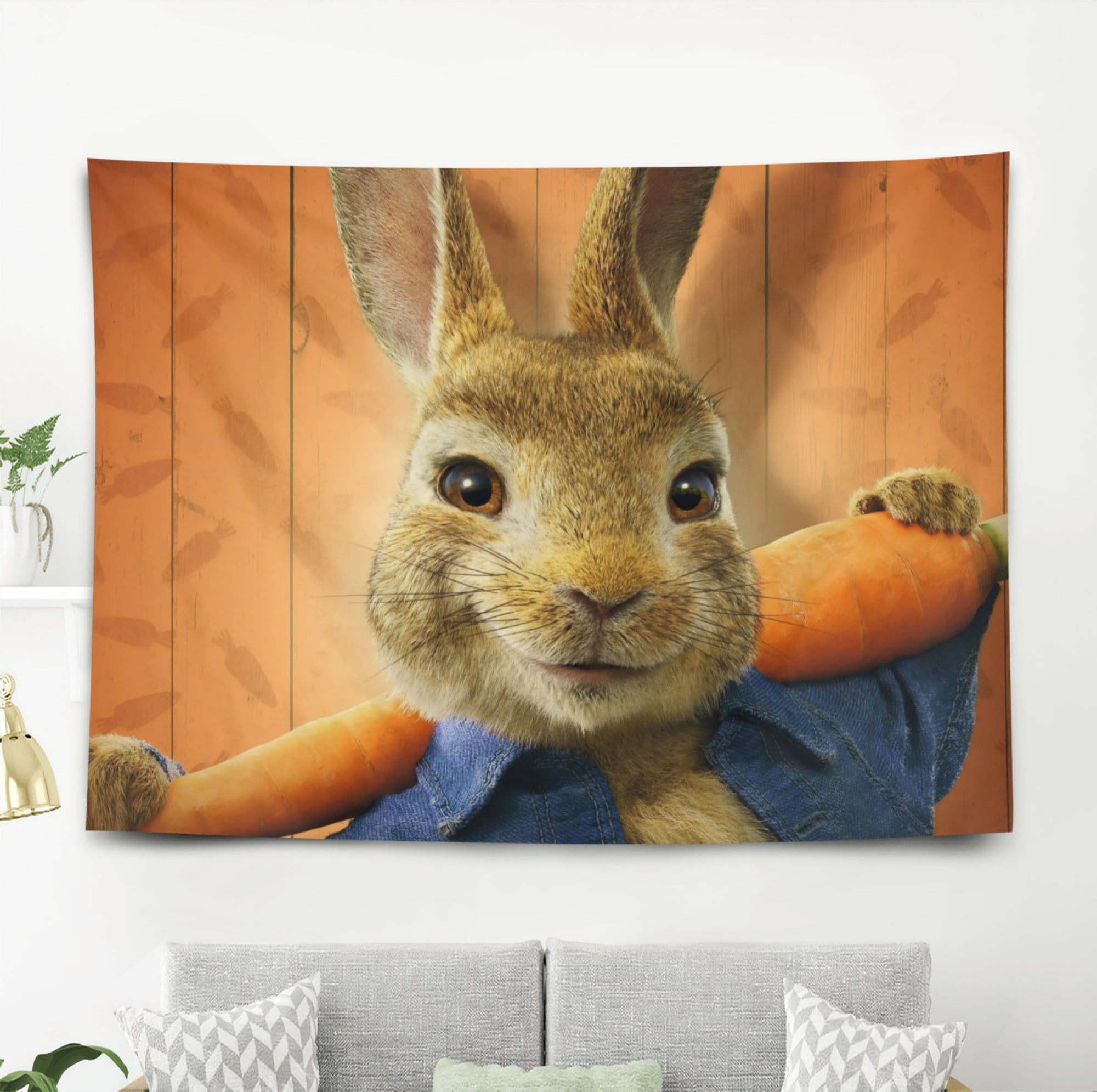 Peter Rabbit Tapestry Gift Wall Hanging Backdrop for Room Bedroom Girls ...