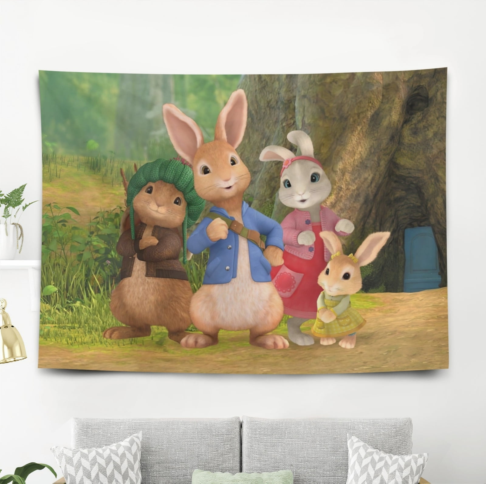 Peter Rabbit Tapestry Wall Decorations for Bedroom Dorm Wall Hanging ...