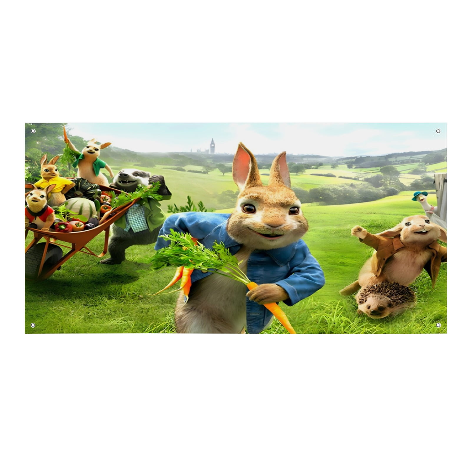 Peter Rabbit-Theme Backdrops Banner Birthday Party Decor Supplies ...