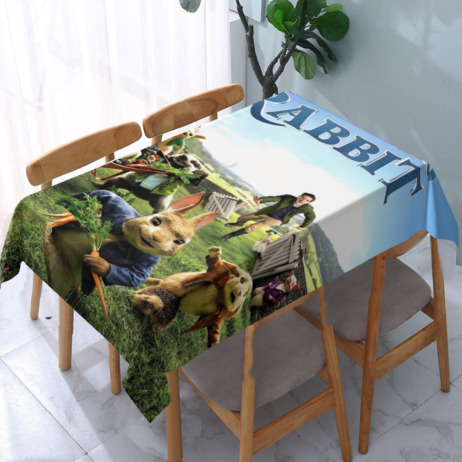 Peter Rabbit square tablecloth has an iconic print, fits most tables ...