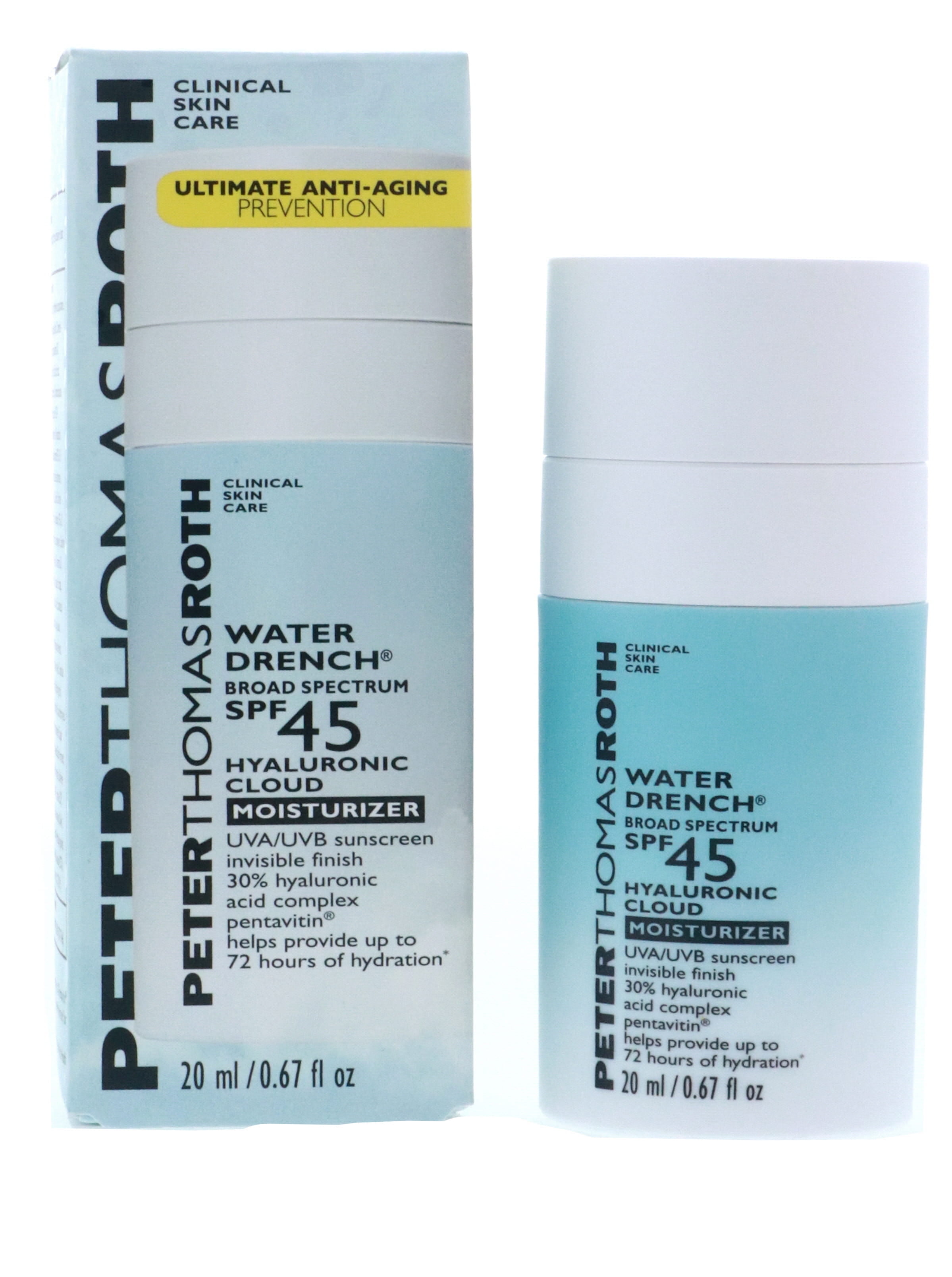 Peter Thomas Roth Water Drench Hyaluronic Cloud Moisturizer SPF45, 0.67 ...