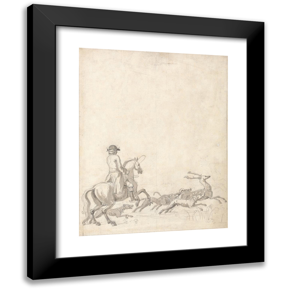 Peter Tillemans 12x14 Black Modern Framed Museum Art Print Titled ...