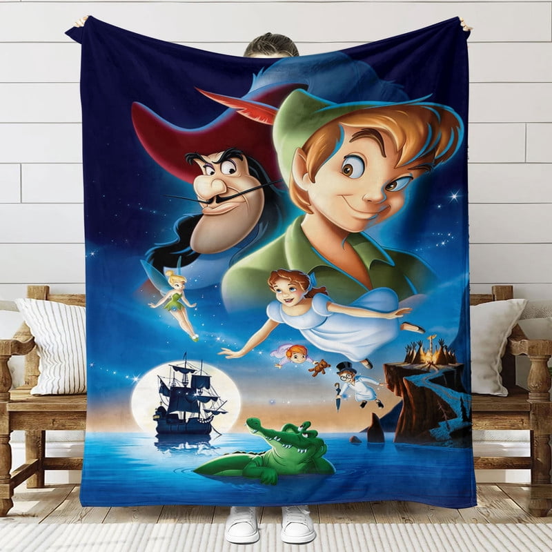 Peter pan Throw Blanket Gifts for Fans Lover Girls Boys Women Present ...