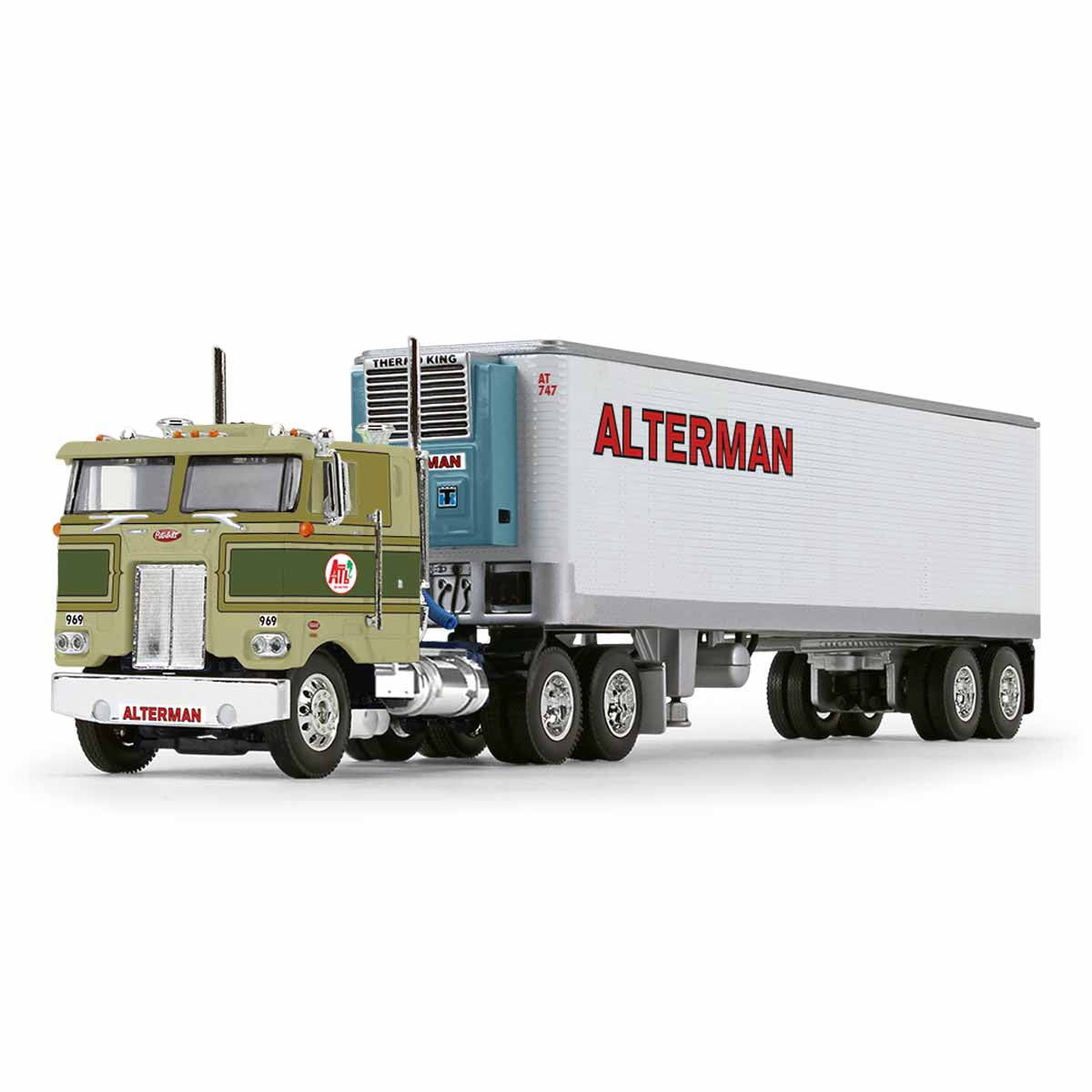 1/64 Peterbilt 352 Sleeper W/ Vintage Reefer Trailer, Alterman ...