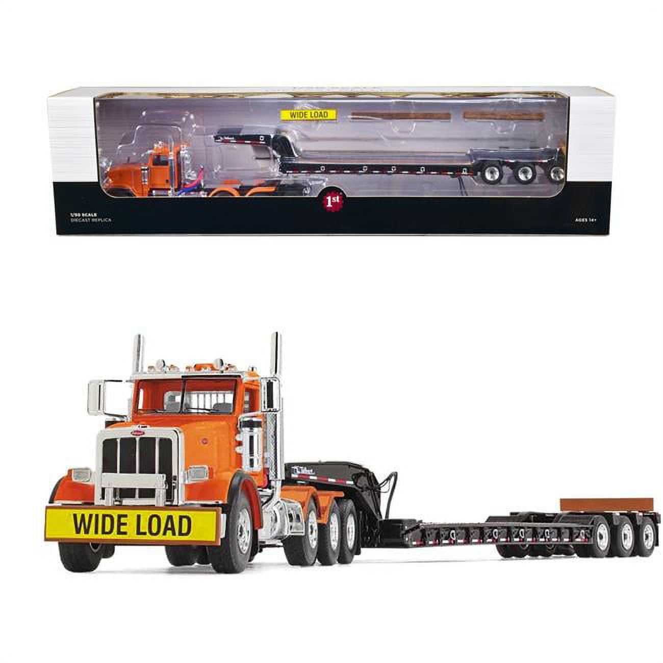 Peterbilt 367 & Talbert 55SA Tri-Axle Lowboy Trailer Black 1 by 50 ...