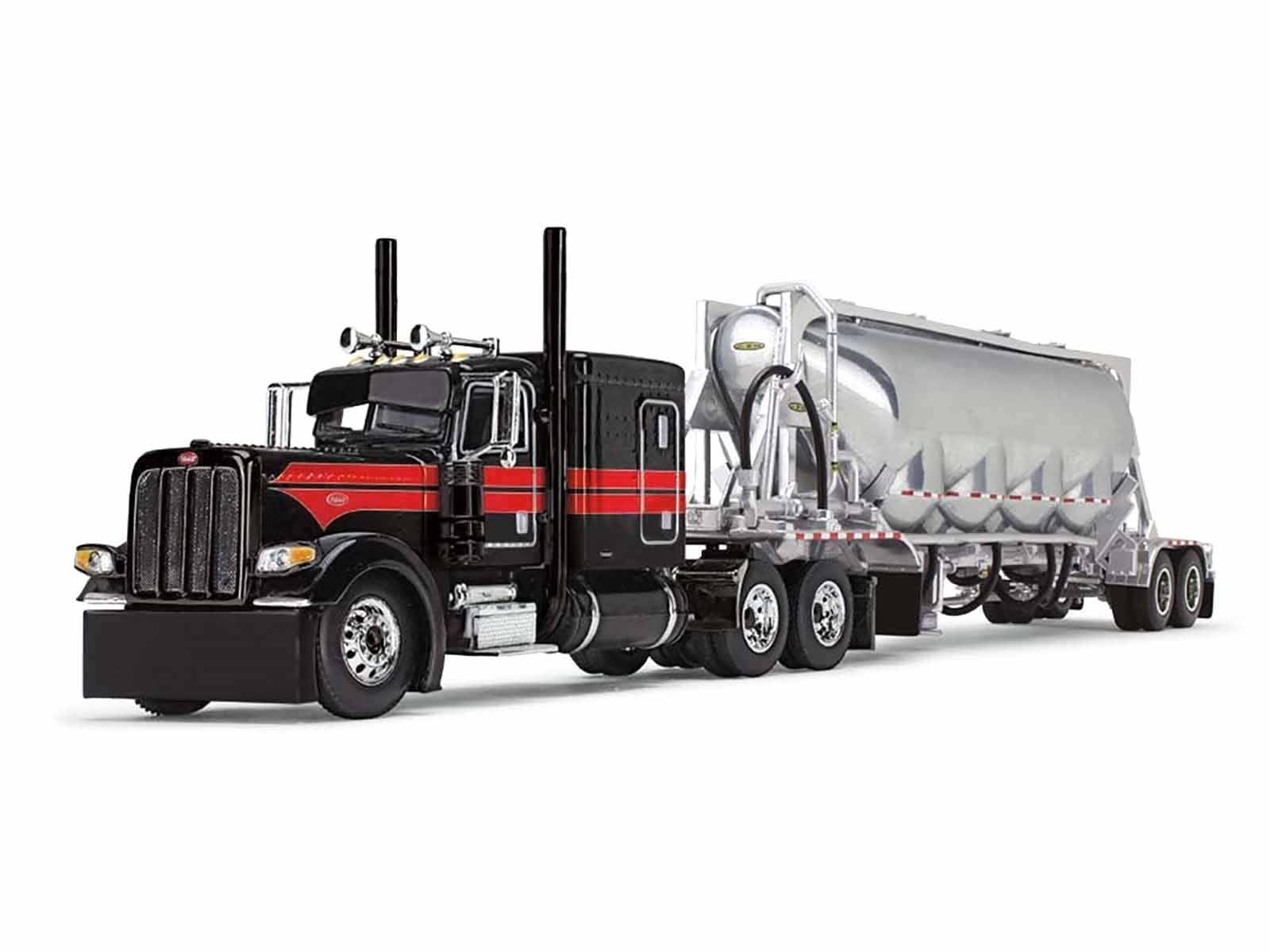 Peterbilt 389 with 63" Flat Top Sleeper and J&L Pneumatic Tank Trailer ...