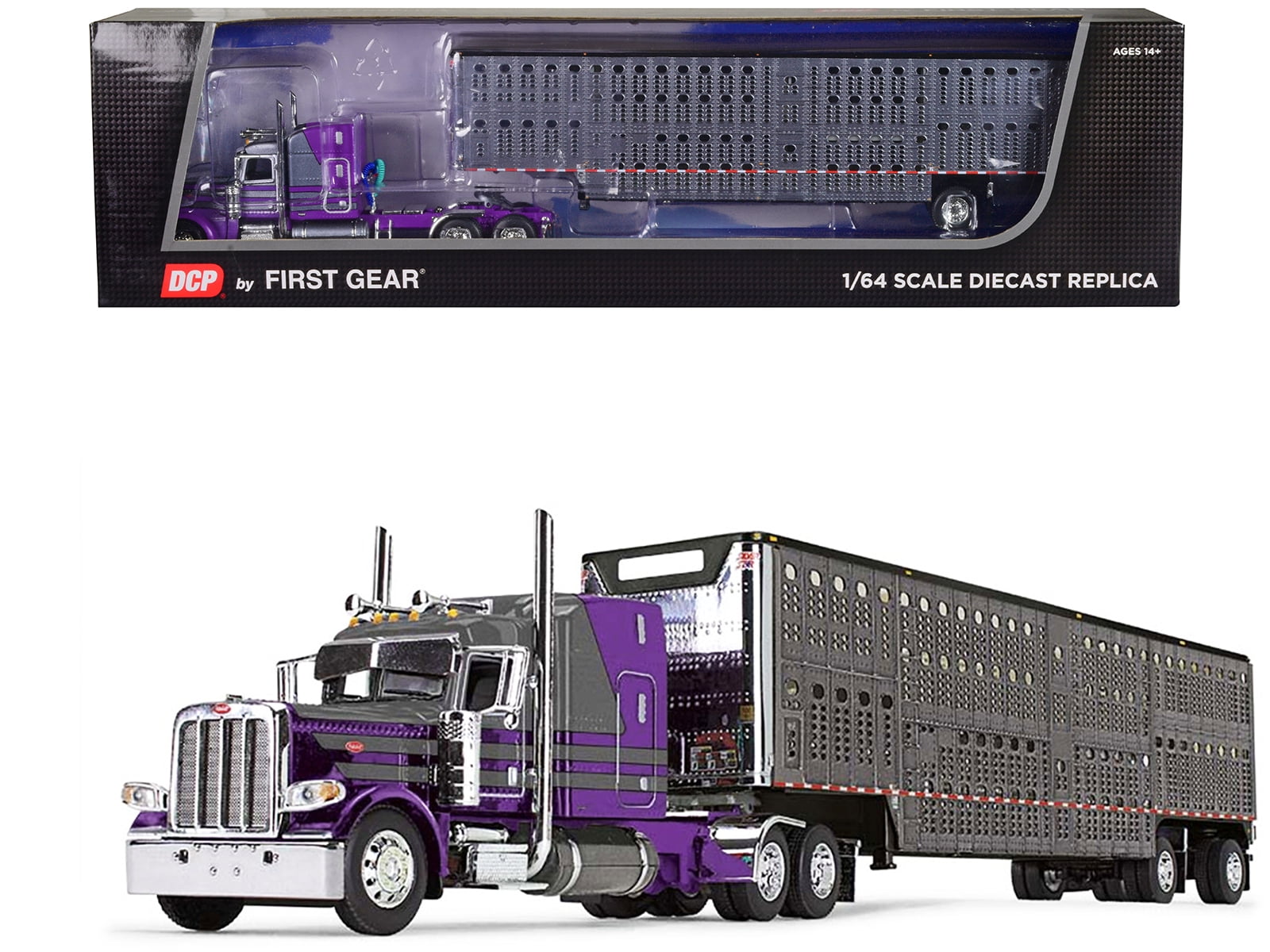 Peterbilt 389 with 63" Mid-Roof Sleeper and Wilson Silverstar Livestock ...