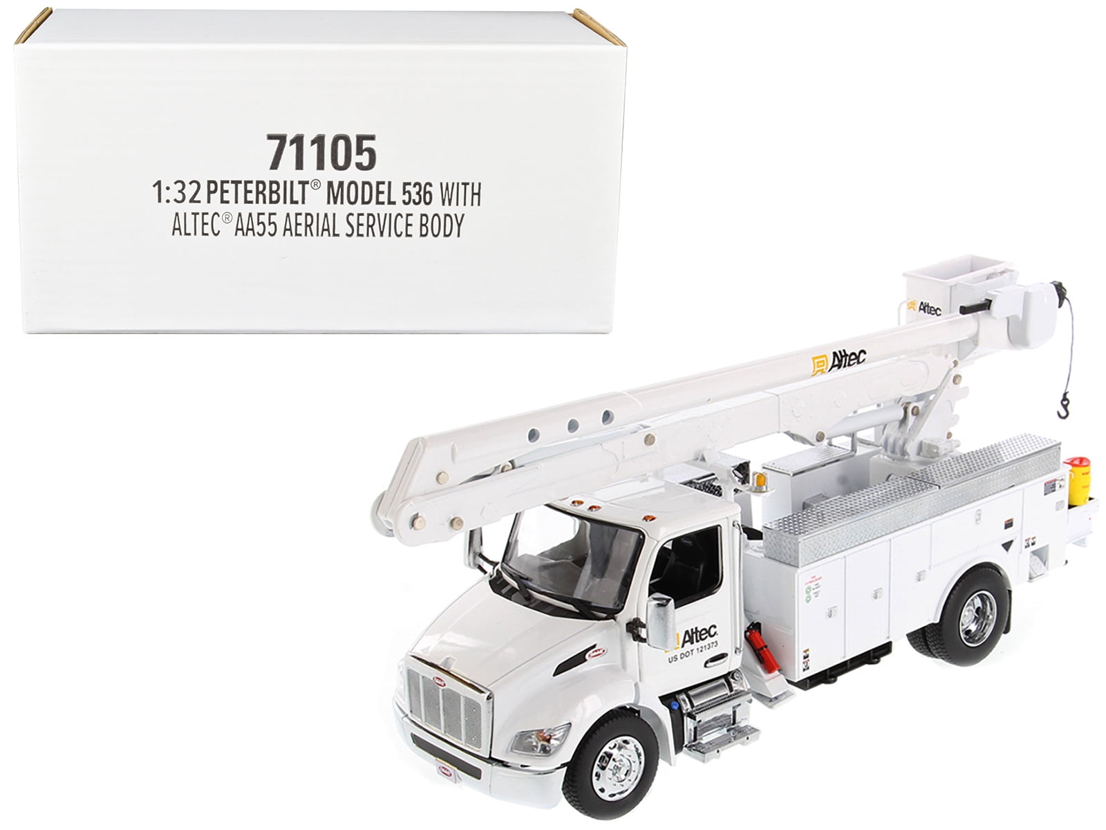 Peterbilt 536 Truck with Altec AA55 Aerial Service Body White ...